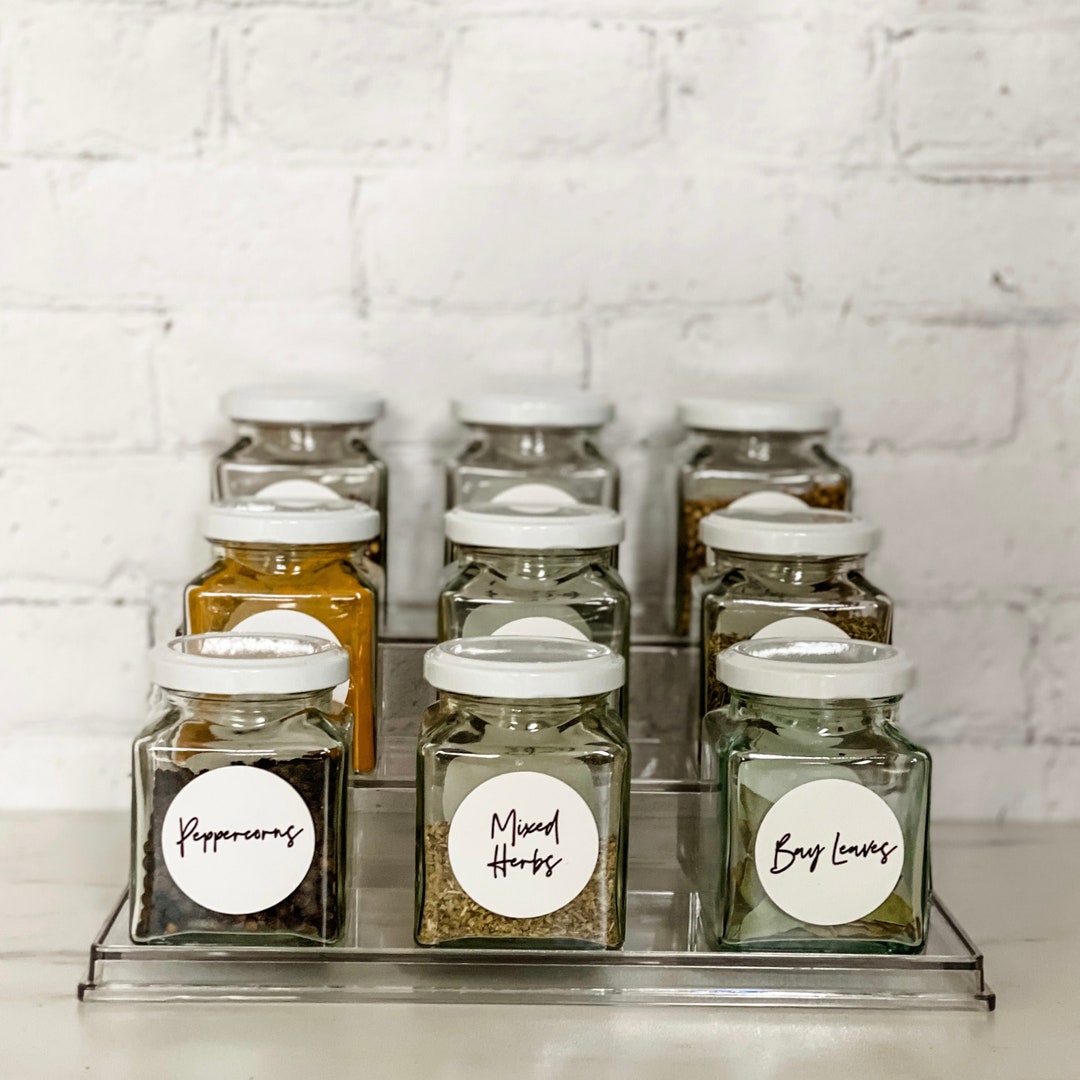 195ml Square Glass Spice Jar Bundle - Etsy