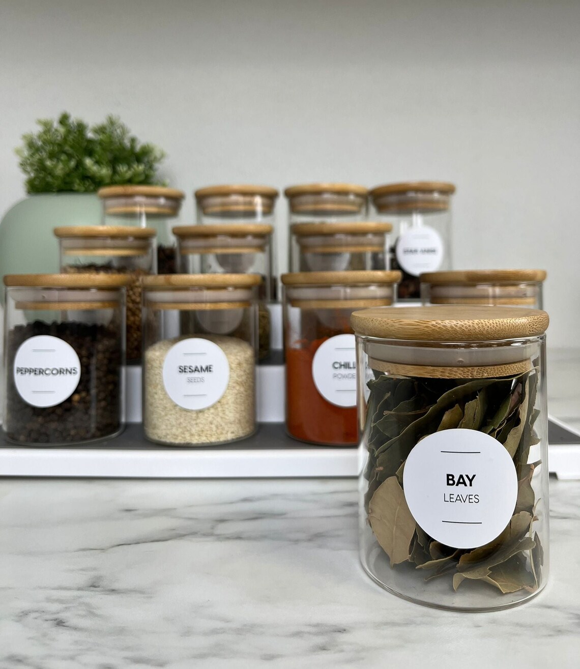 Spice Jar Label Set - Design 26 - Round - Etsy