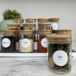Spice Jar Label Set - Design 26 - Round - Etsy