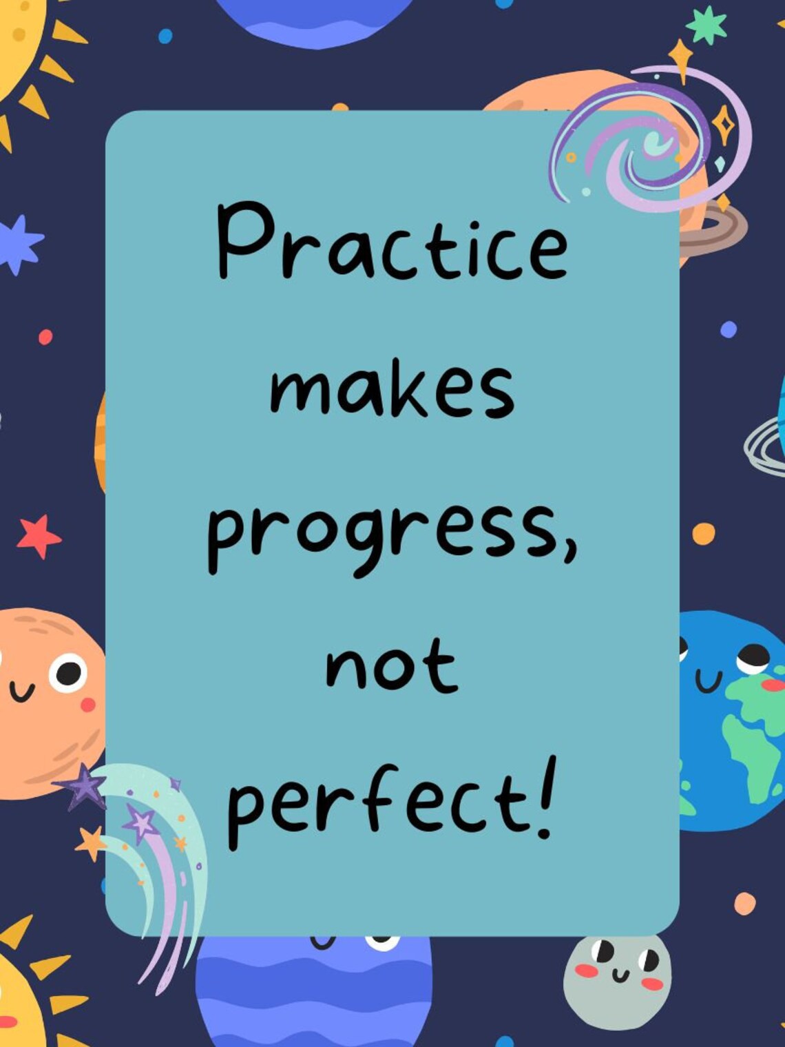 Growth Mindset Space Posters DIGITAL FILE ONLY - Etsy