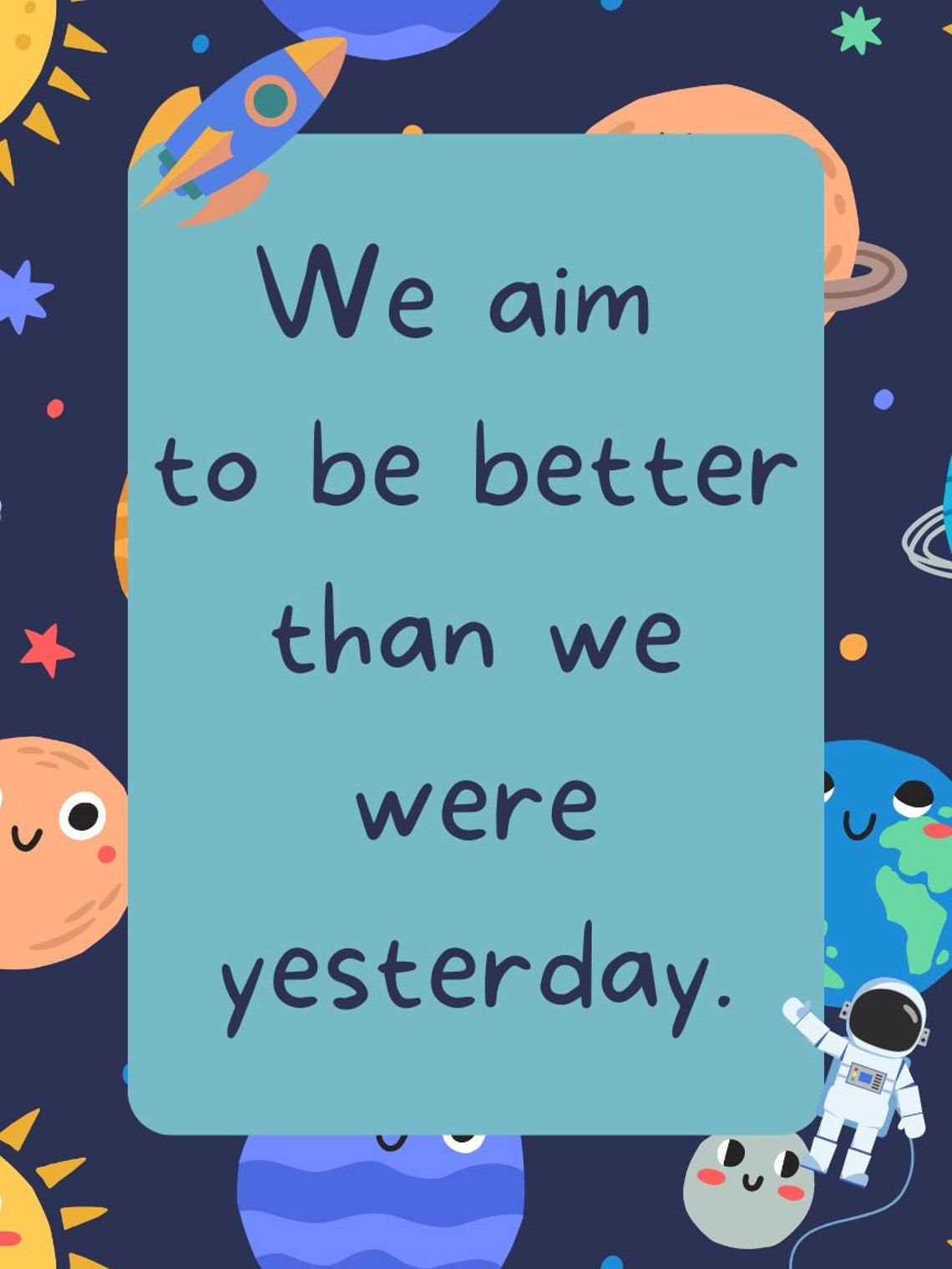 Growth Mindset Space Posters DIGITAL FILE ONLY - Etsy