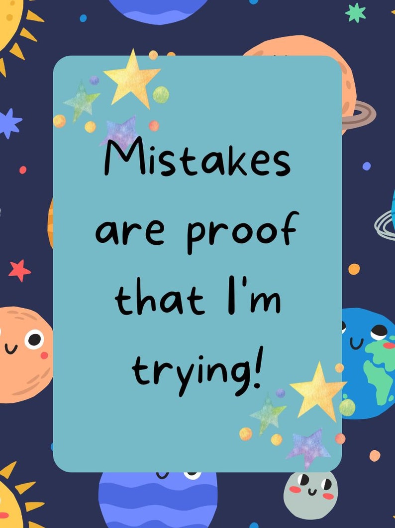 Growth Mindset Space Posters DIGITAL FILE ONLY - Etsy