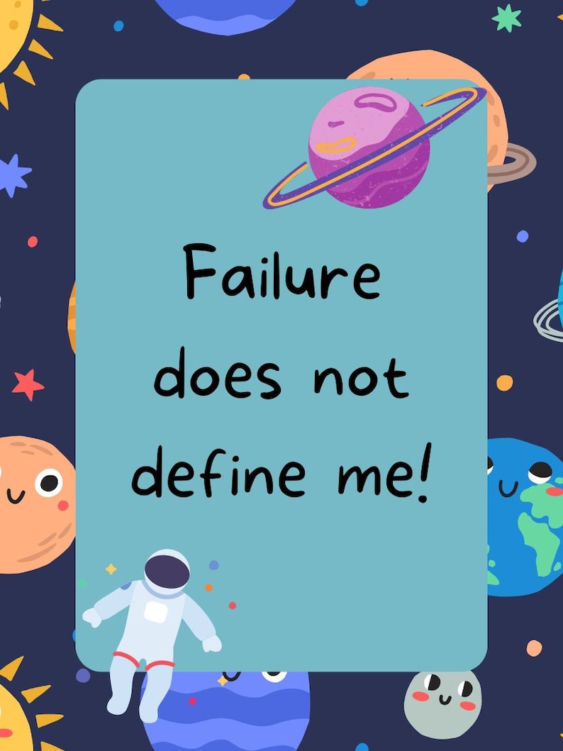 Growth Mindset Space Posters DIGITAL FILE ONLY - Etsy