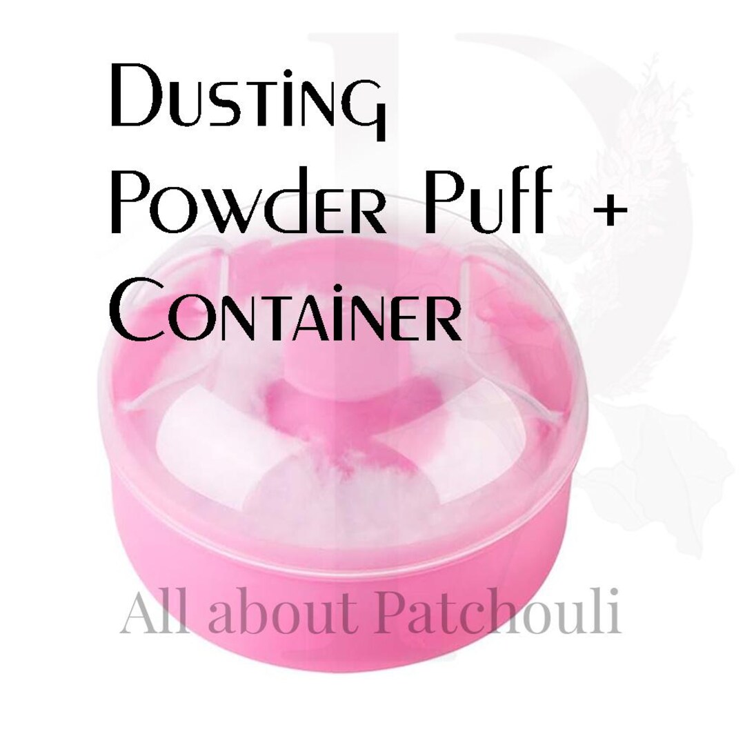 Loose Powder Puff Set + Container, Talc Free, Dusting Body Powder Puff ...
