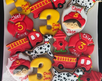 Fireman cookies | Etsy