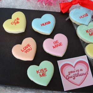 Sweetheart Conversation Hearts Mini Cookies in Sleeves, Valentine's Day ...