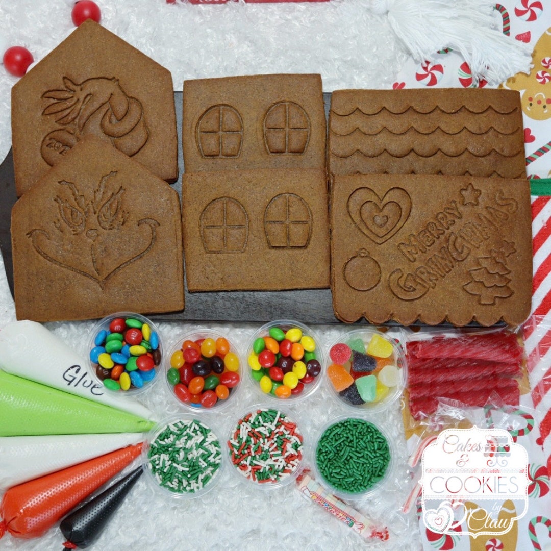 Mean Green - Grinchmas Stamped Build Your Own Gingerbread House Kit ...