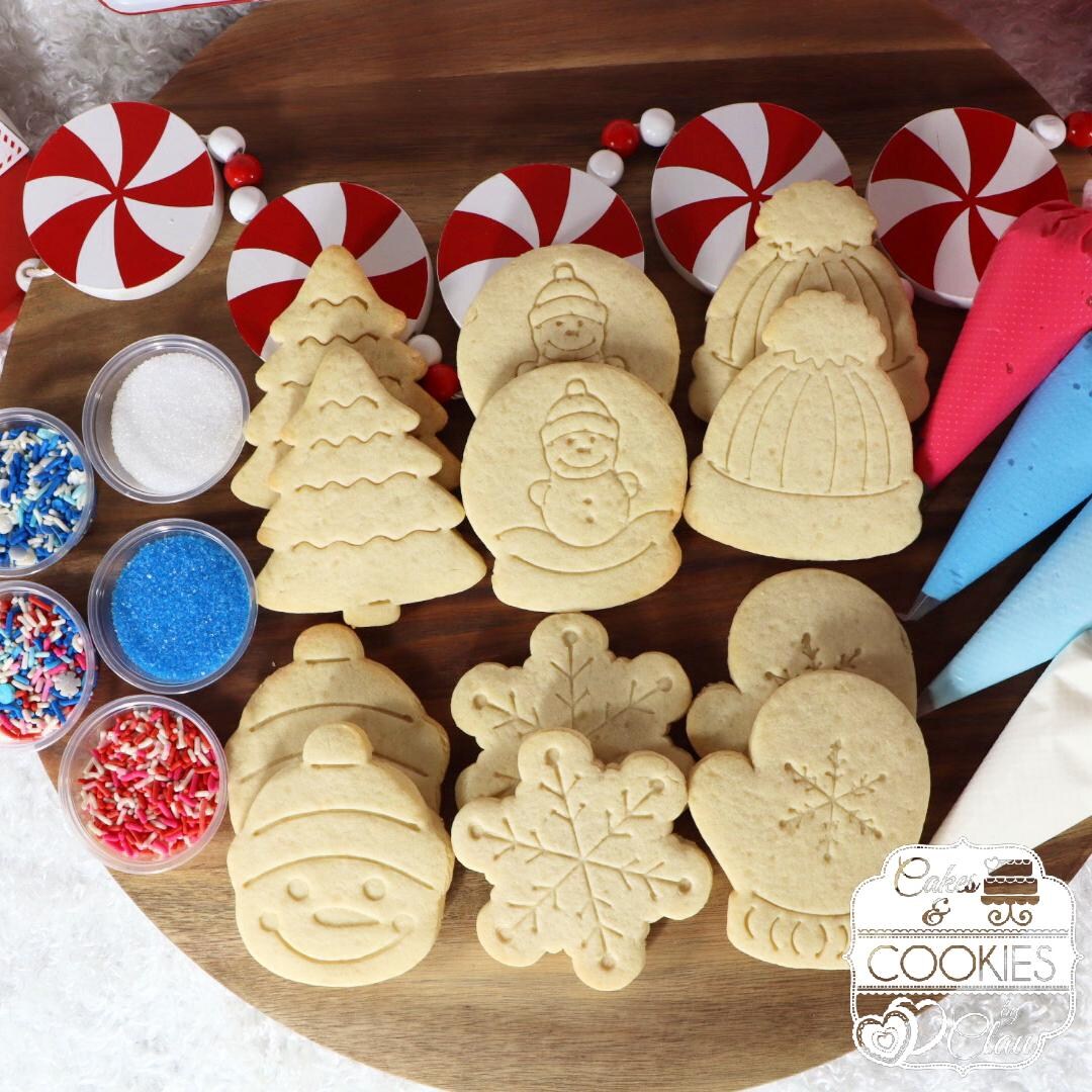 Winter - Let It Snow, Pink - Decorate Your Own Cookies Kit, DIY Sugar ...