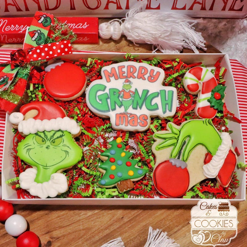 Grinch Christmas Cookies - Etsy