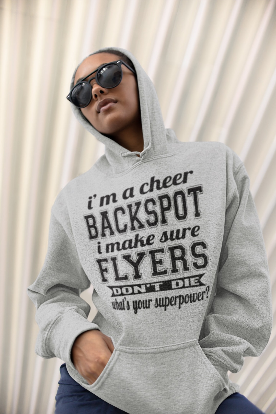 Cheer Backspot Hoodie | I Make Sure Flyers Don't Die What Your ...