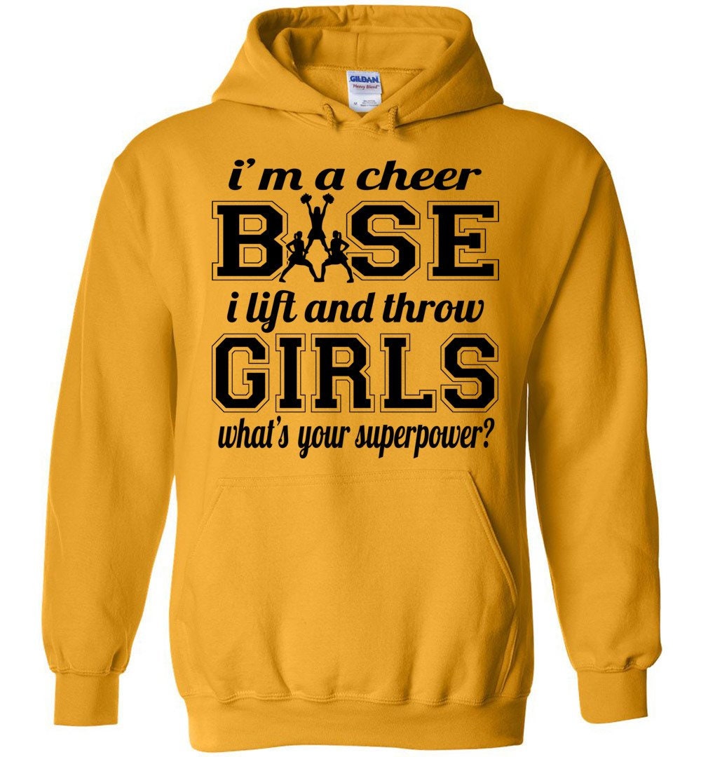 Cheer Base Hoodie I Lift and Throw Girls What Your | Etsy