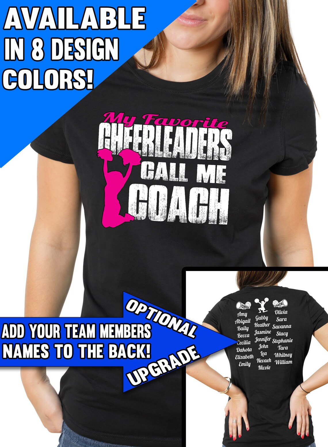 Cheer Coach Shirt My Favorite Cheerleaders Call Me Coach Etsy 