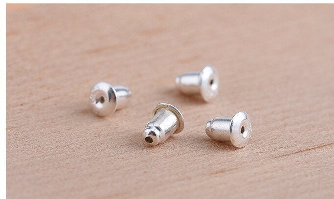 Sterling Silver Clutch Earring Backs Bullet Earring Backs - Etsy