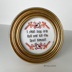 Dimension 20 Bill Seacaster Mini Framed Cross Stitch - Etsy