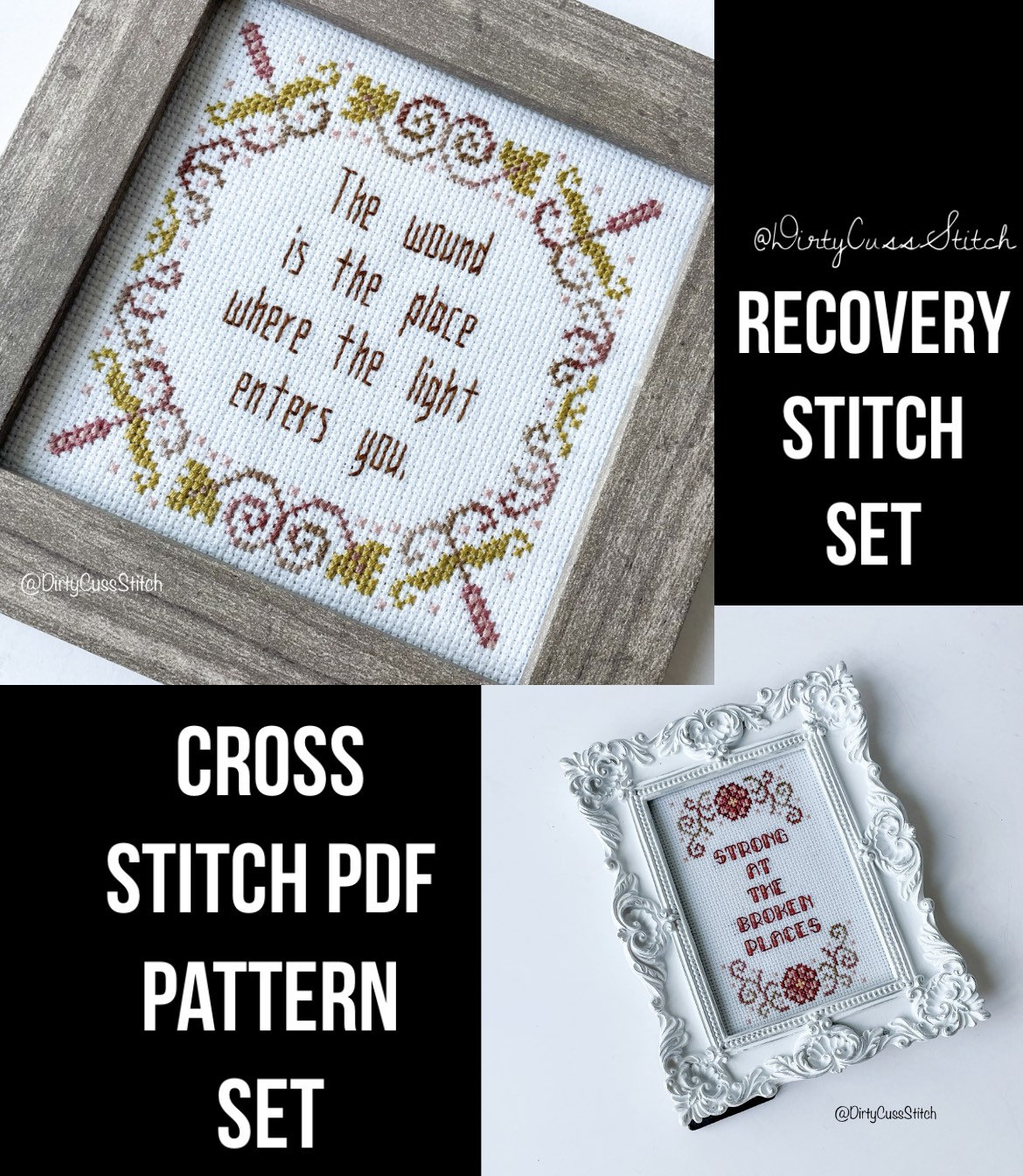 Recovery Cross Stitch PDF Pattern Set - Etsy
