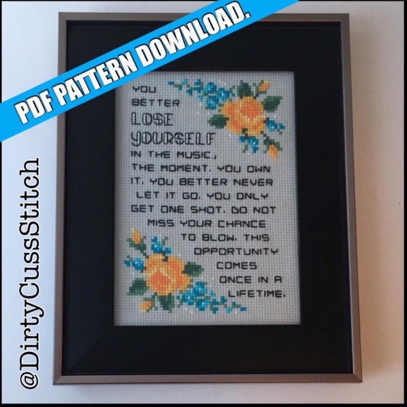 Lose Yourself PDF Pattern Instant Download | Etsy