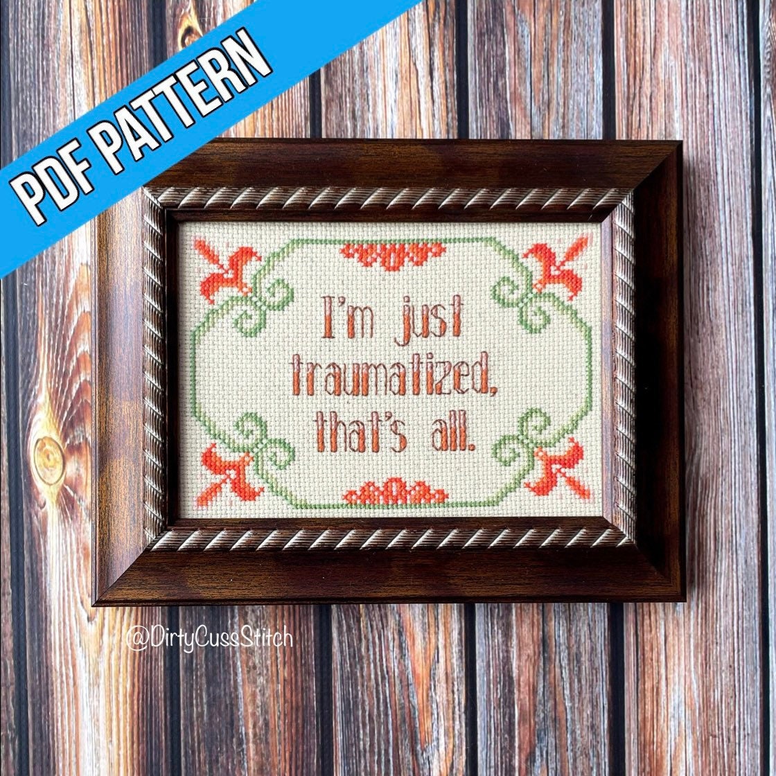 Trauma Cross Stitch Pattern PDF - Etsy