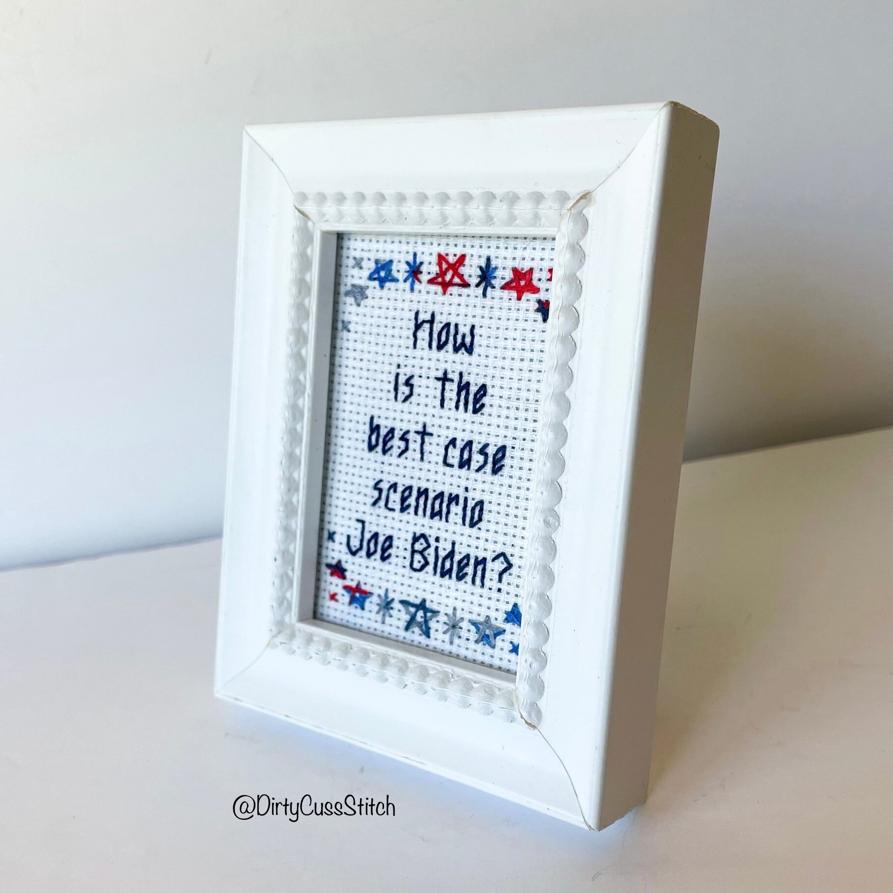 Biden Bo Burnham Mini Framed Cross Stitch - Etsy