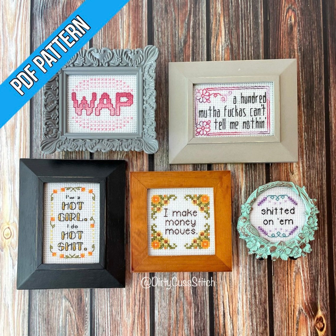 Ladies Who Rap Mini Cross Stitch Pattern PDF Set | Etsy
