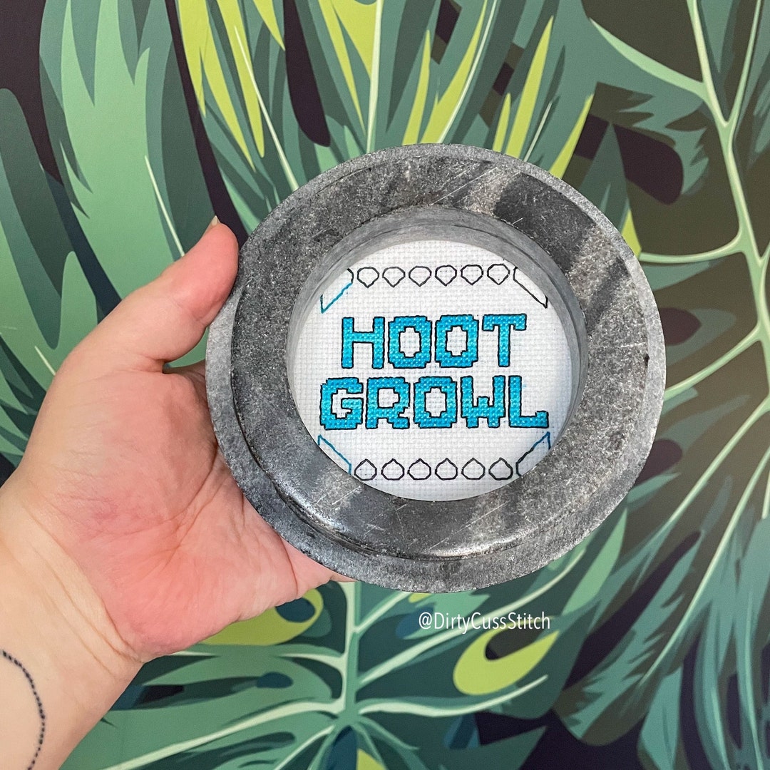 Dimension 20 Hoot Growl Mini Framed Cross Stitch - Etsy