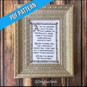 Aziraphale Good Omens Quote Cross Stitch Pattern PDF - Etsy