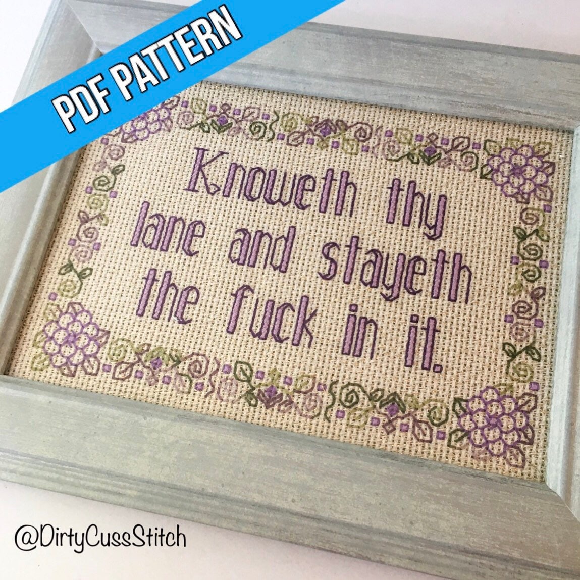 Knoweth Thy Lane Cross Stitch PDF Pattern | Etsy