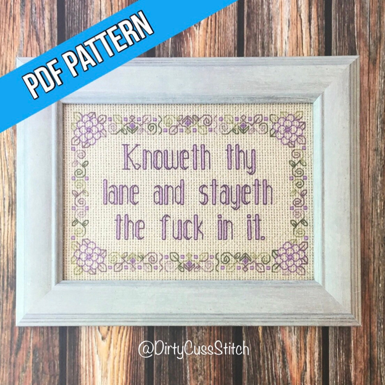 Knoweth Thy Lane Cross Stitch PDF Pattern | Etsy