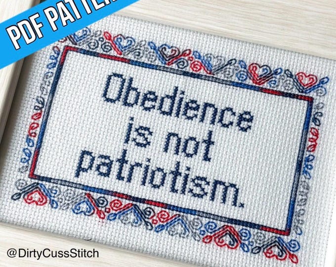 Punch a Nazi Cross Stitch PDF Pattern - Etsy