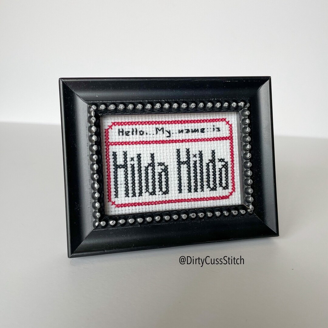 Dimension 20 Hilda Hilda Red Mini Framed Cross Stitch - Etsy