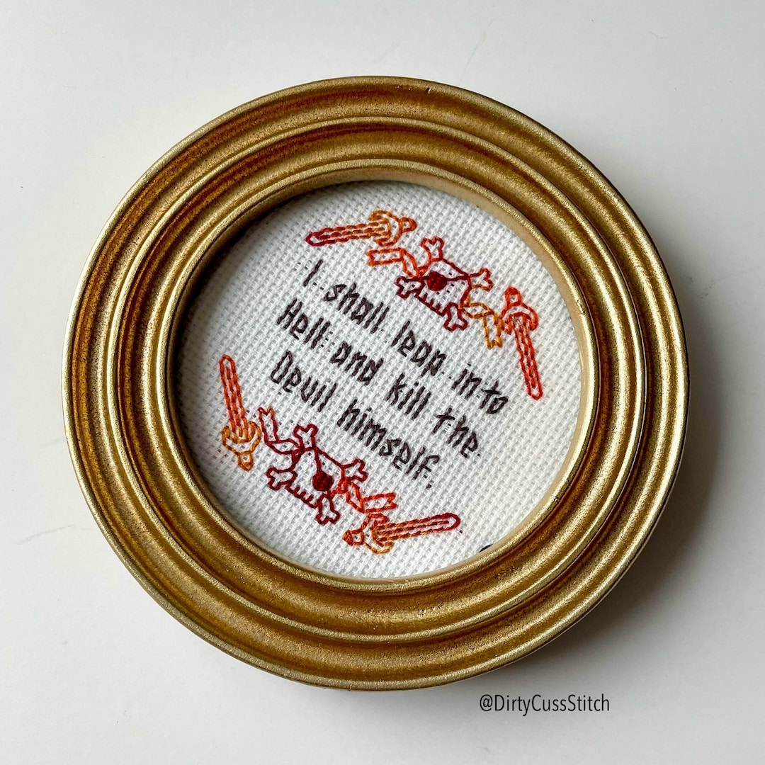 Dimension 20 Bill Seacaster Mini Framed Cross Stitch - Etsy