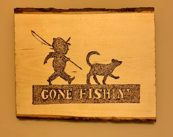 Hand Drawn Wood Burned Sign Boho Design Handmade - Etsy