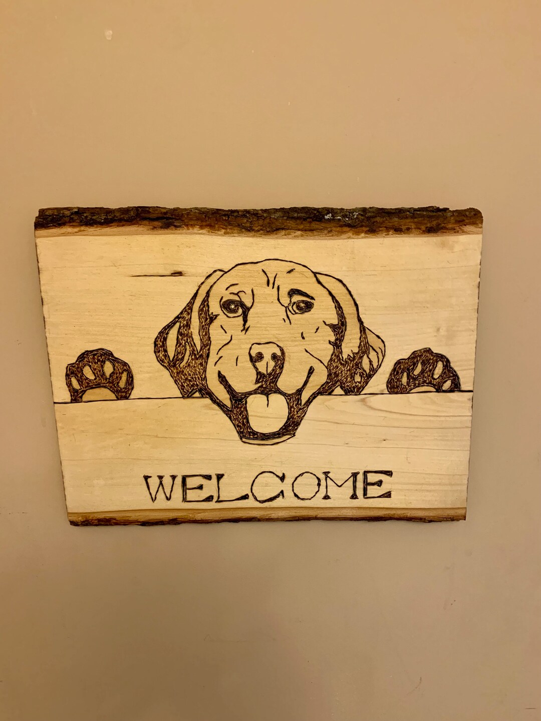 Wood Burned Welcome Sign - Etsy
