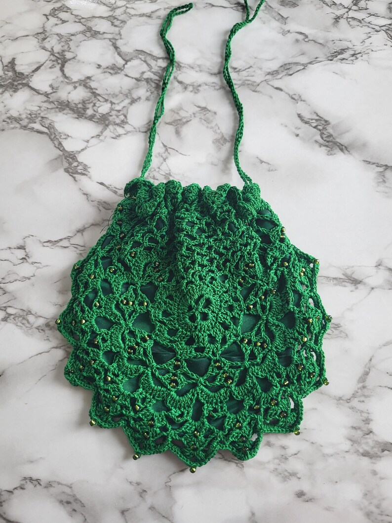 Crochet Pattern Round Purse Reticule Civil War 1850s 1860s Pattern 19th ...