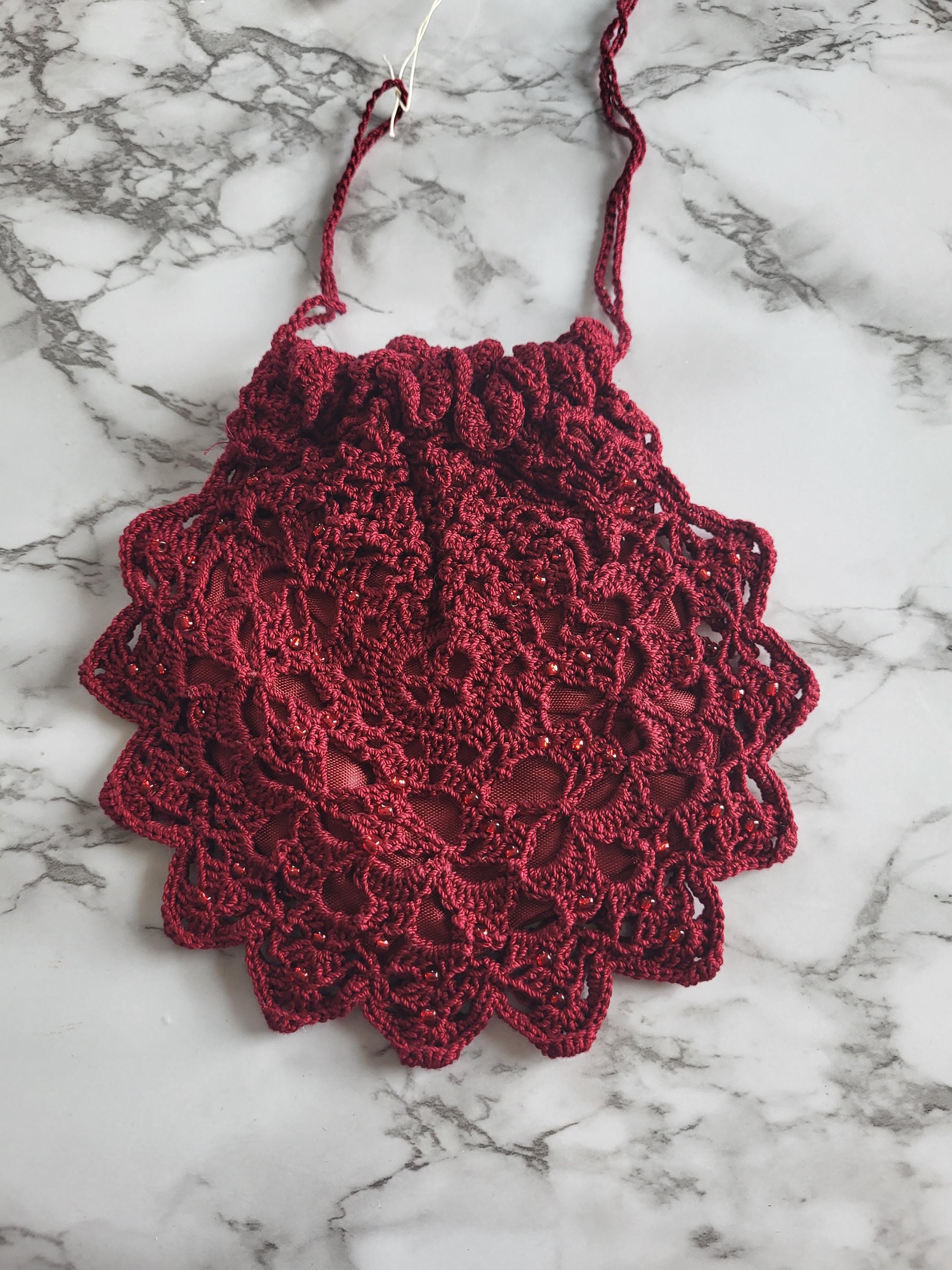 Crochet Pattern Round Purse Reticule Civil War 1850s 1860s Pattern 19th ...