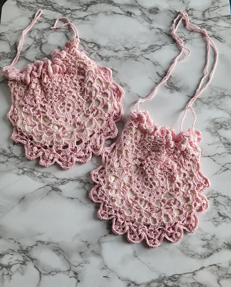 Crochet Pattern Round Purse Reticule Civil War 1850s 1860s Pattern 19th ...