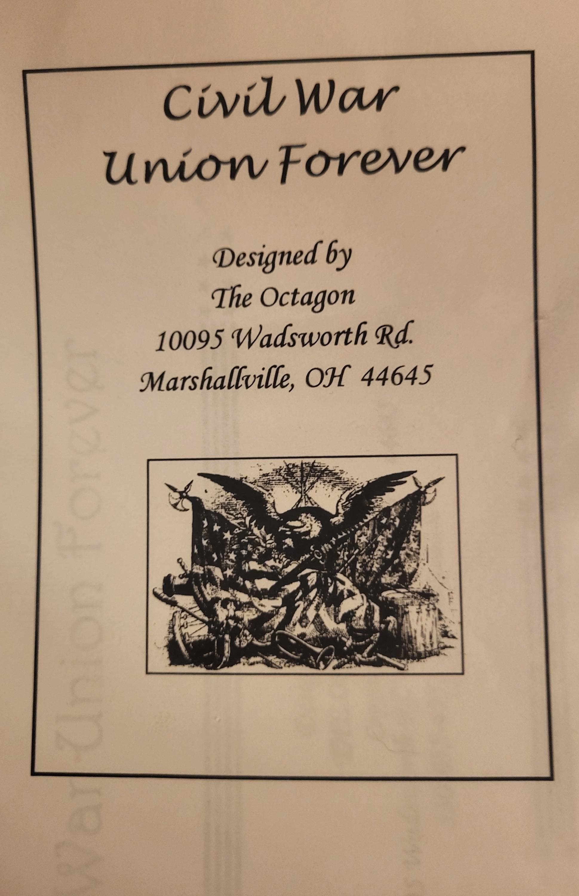 Cross Stitch Pattern Civil War Union Forever 1850s 1860s Pattern 19th ...