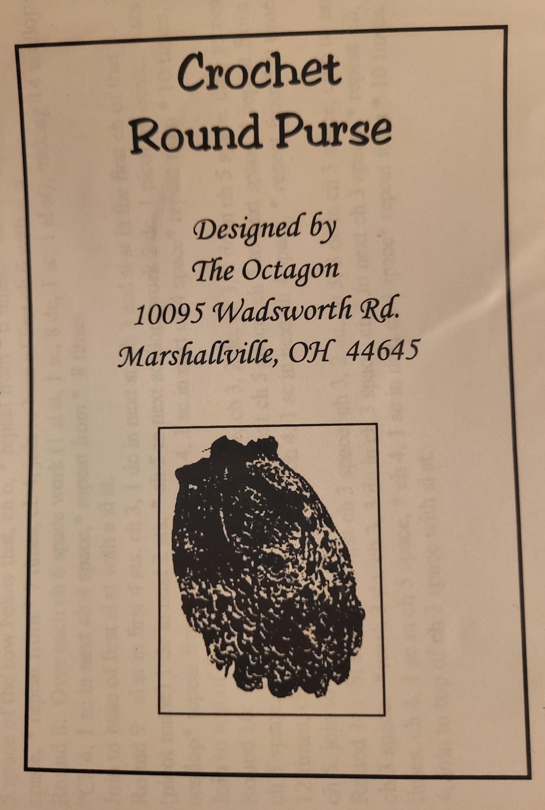 Crochet Pattern Round Purse Reticule Civil War 1850s 1860s Pattern 19th ...