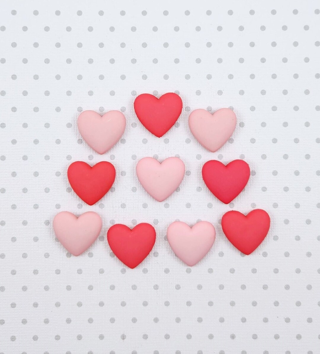 SUPER STRONG! Pink Matte Heart Magnets, Set of 10, Light Pink/dark Pink ...