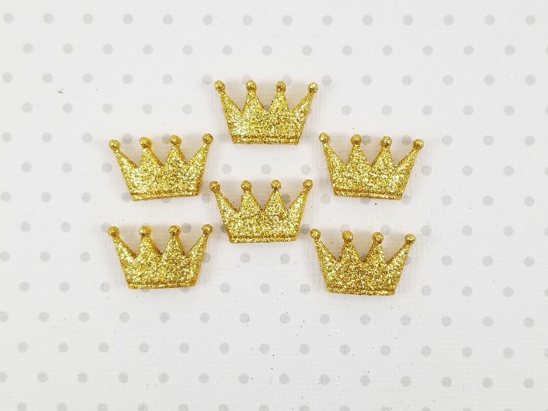 SUPER STRONG! Gold Glitter Crown Decorative Magnets, Set of 6, Fridge ...