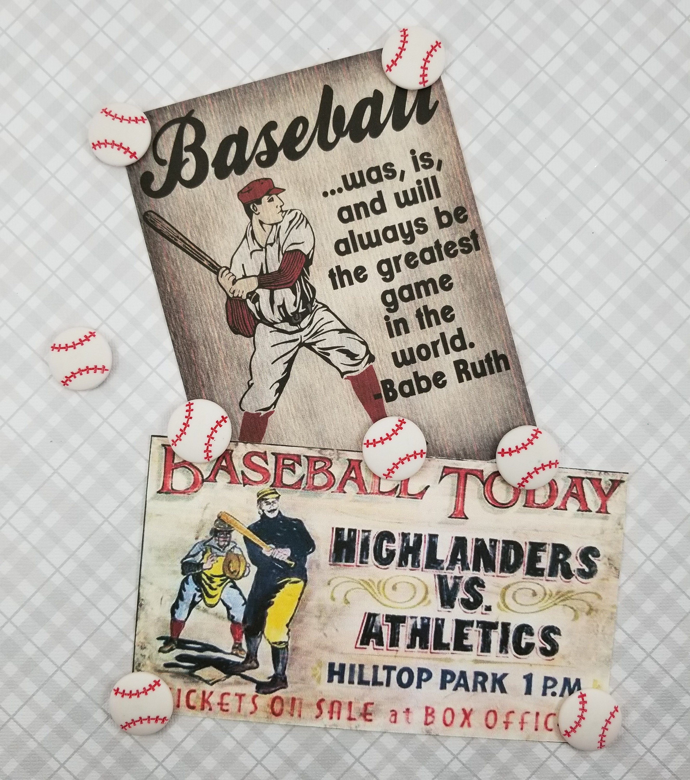 SUPER STRONG Decorative Baseball Magnets Set of 8 Neodymium | Etsy