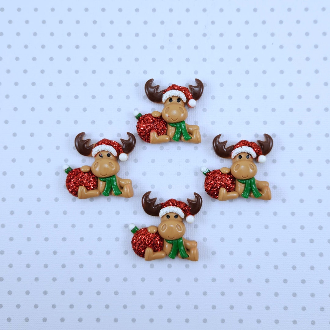 SUPER STRONG! Christmas Moose Decorative Magnets, Set of 4, Christmas ...