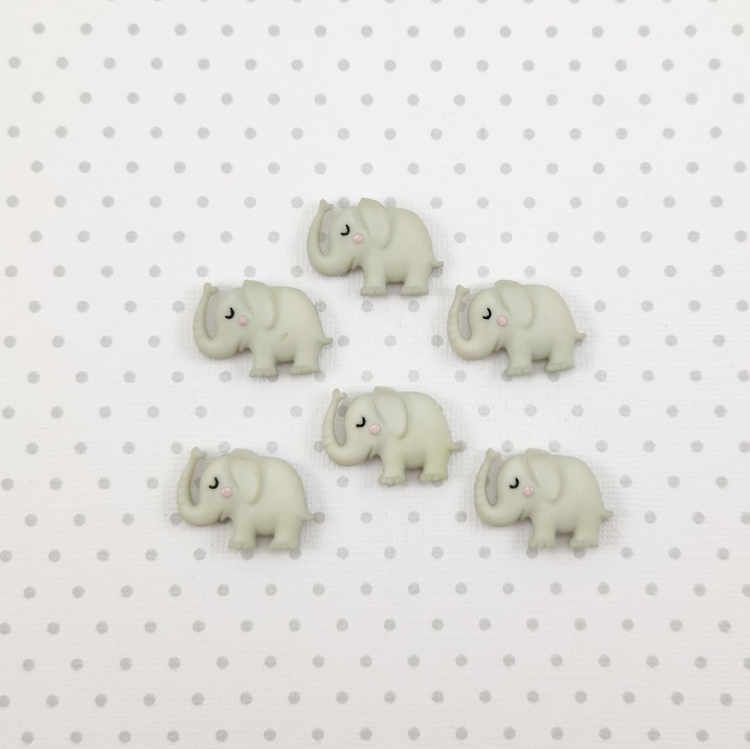 SUPER STRONG! Gray Elephant Decorative Magnets, Set of 6, Animal ...