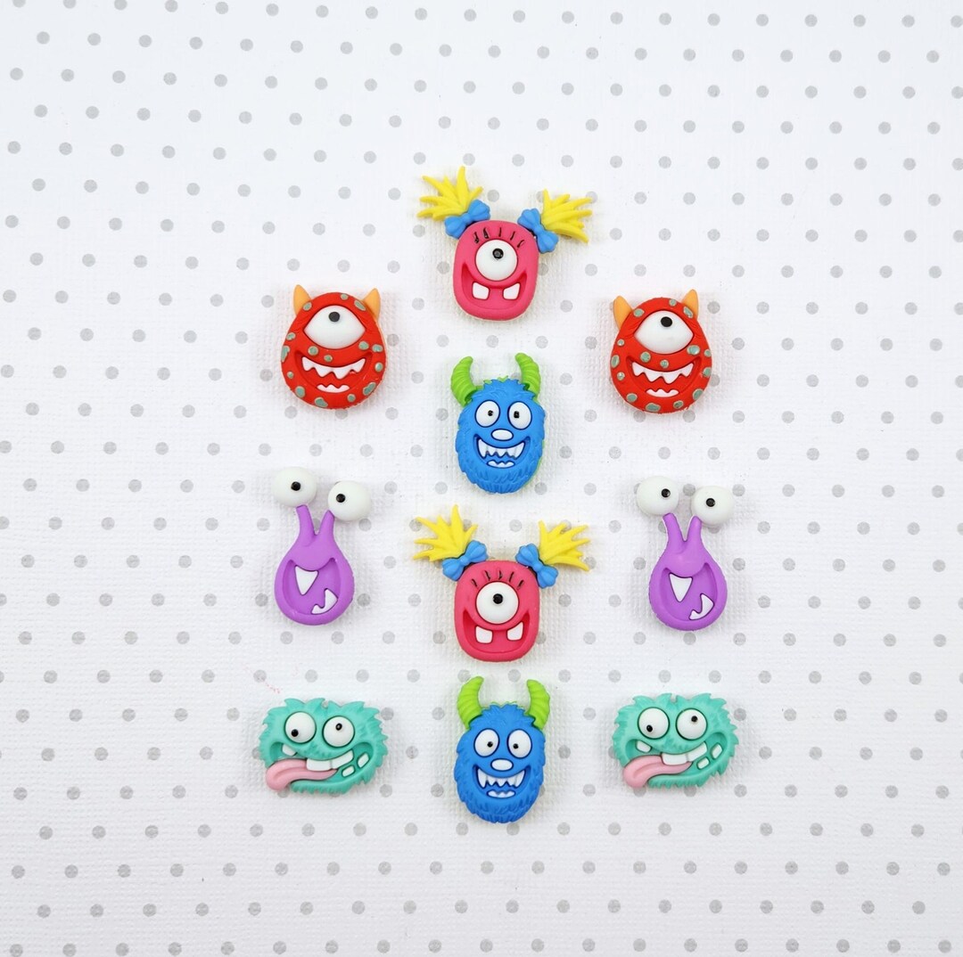 SUPER STRONG! Monsters Galore Decorative Magnets, Set of 10, Halloween ...