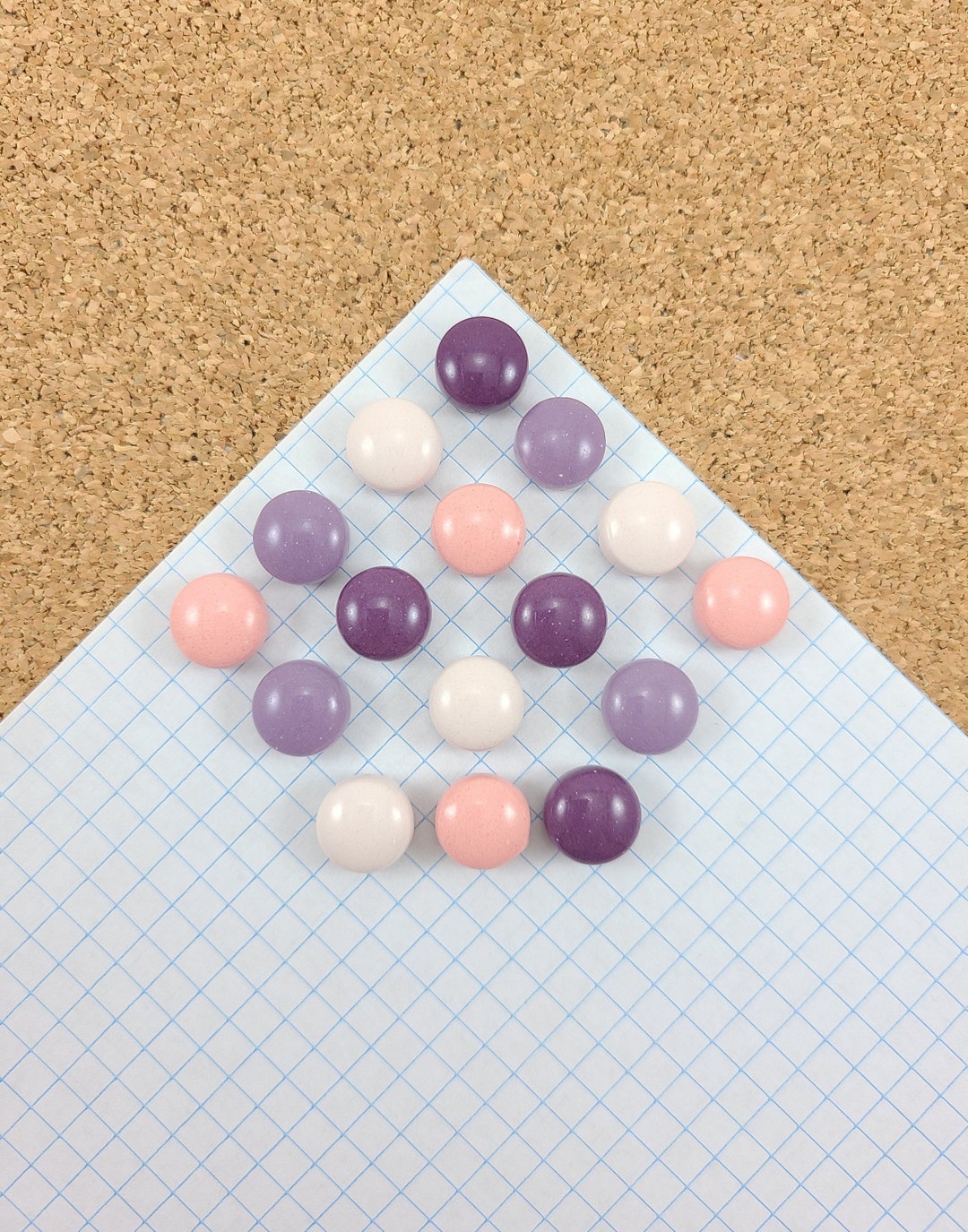 CLEARANCE Assorted Color Stone Round Decorative Push Pins, Set of 16 ...