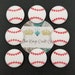 SUPER STRONG Decorative Baseball Magnets, Set of 8, Neodymium Magnets ...