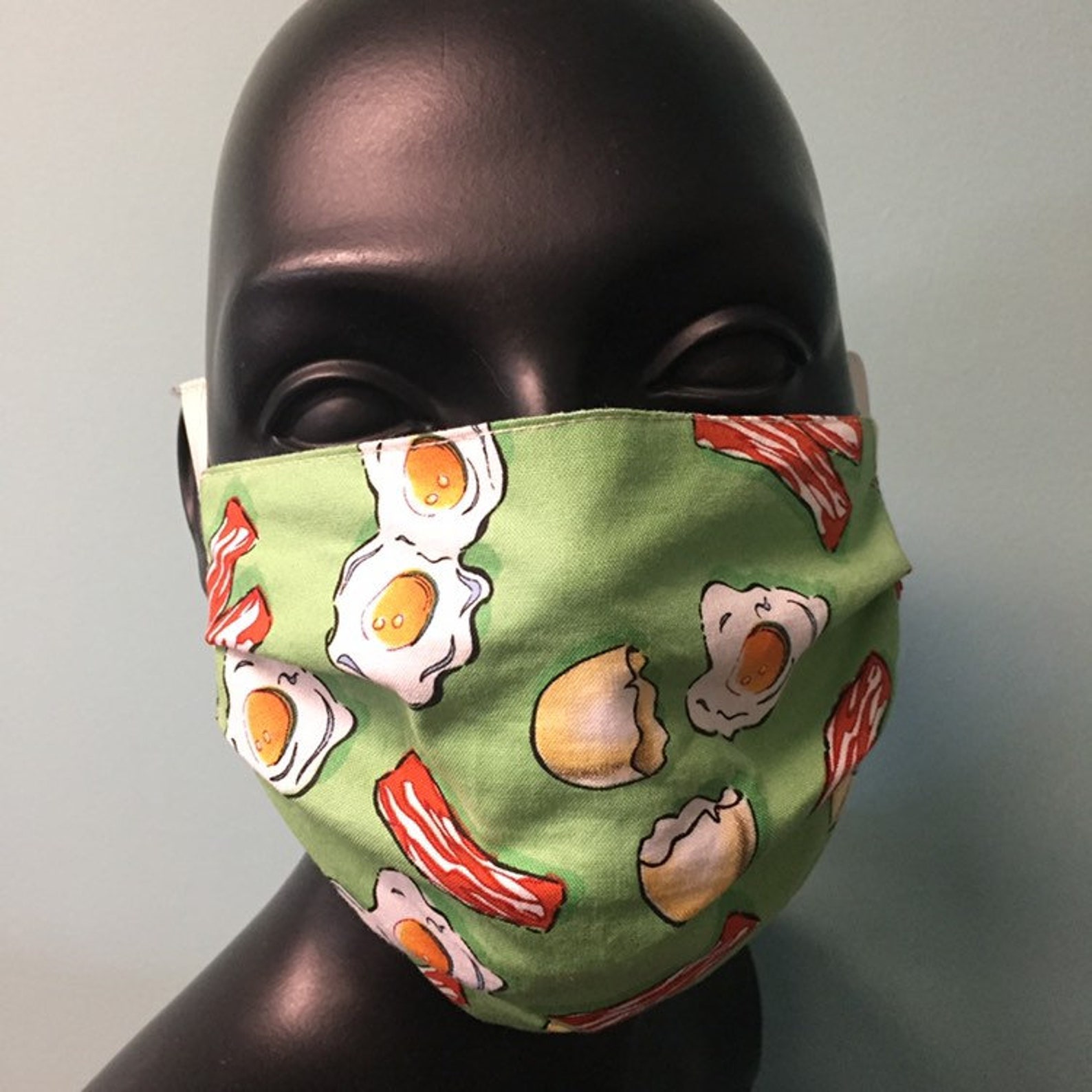 Bacon and Eggs Pleated Mask - Etsy
