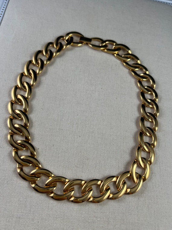 Vintage Napier Gold Chunky Statement Necklace - Gem