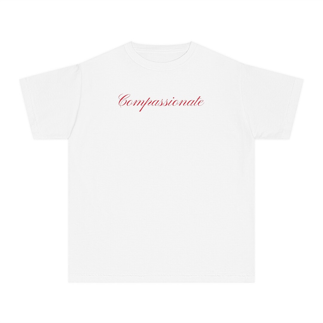 Bella Hadid Inspired Compassionate Cursive Baby Tee, 90s, 2000s, Y2k ...