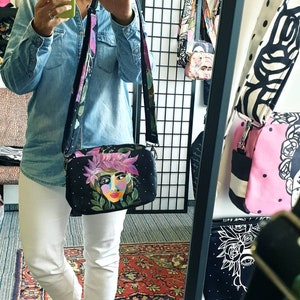 Unique Shoulder Bag Small & Black Crossbody Purse / Art - Etsy