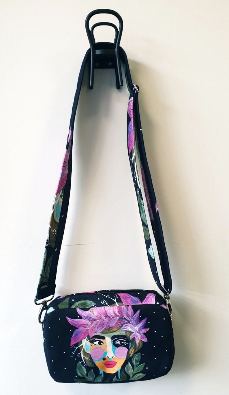 Unique Shoulder Bag Small & Black Crossbody Purse / Art - Etsy